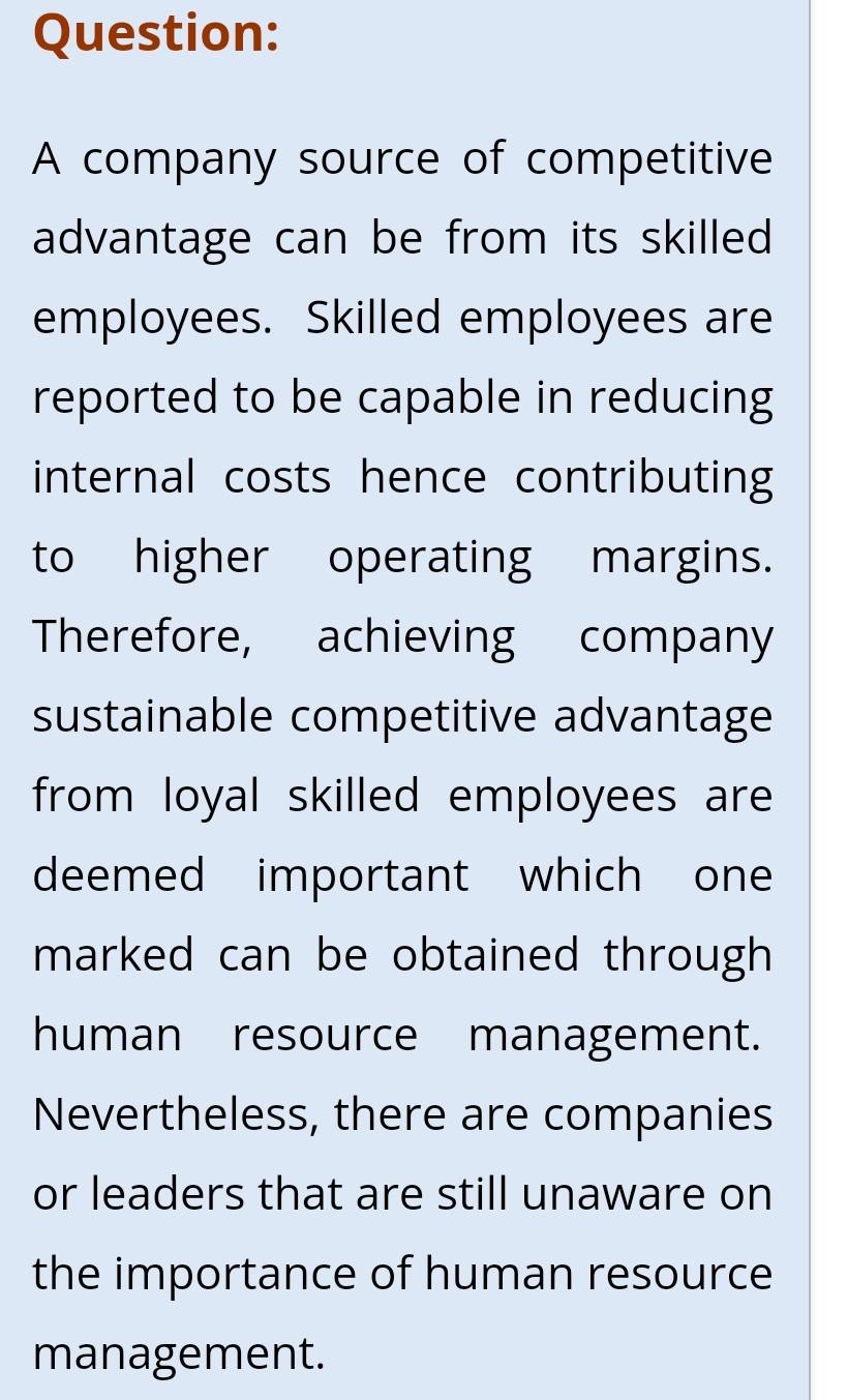 Solved Subject : Human Resources Management Questions | Chegg.com