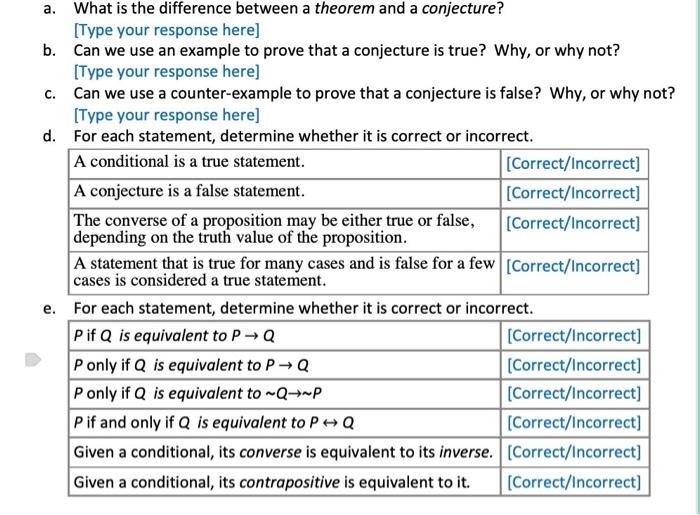 Solved a. What is the difference between a theorem and a | Chegg.com