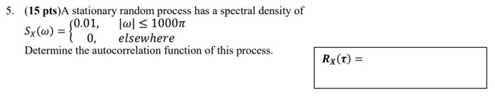 Solved Probabilistic Methods of Signal and System Analysis | Chegg.com