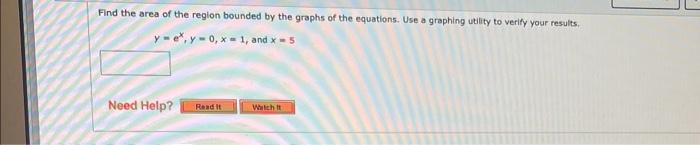 Solved Find the area of the region bounded by the graphs of | Chegg.com