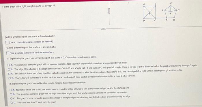 Solved For the gaph is the ingl, complete parts (a) through | Chegg.com