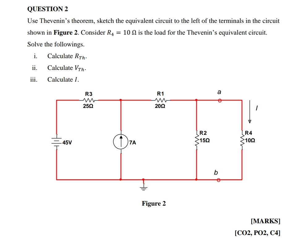 Solved QUESTION 2Use Thevenin's theorem, sketch the | Chegg.com