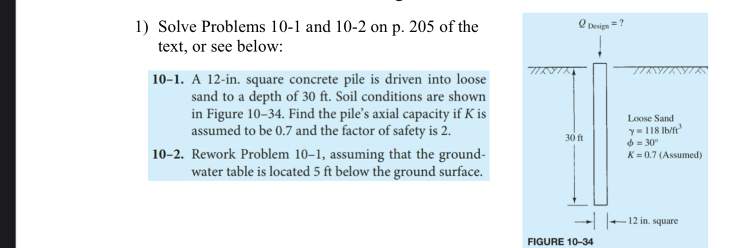 Solved Solve Problems 10-1 ﻿and 10-2 ﻿on p. 205 ﻿of the | Chegg.com