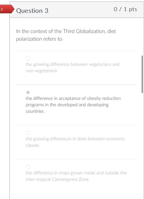 Solved In the context of the Third Globalization, diet | Chegg.com