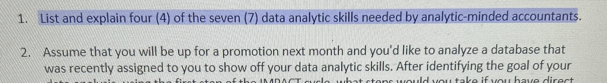 Solved List and explain four (4) ﻿of the seven (7) ﻿data | Chegg.com