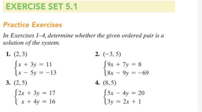 Solved In Exercises 1-4, determine whether the given ordered | Chegg.com