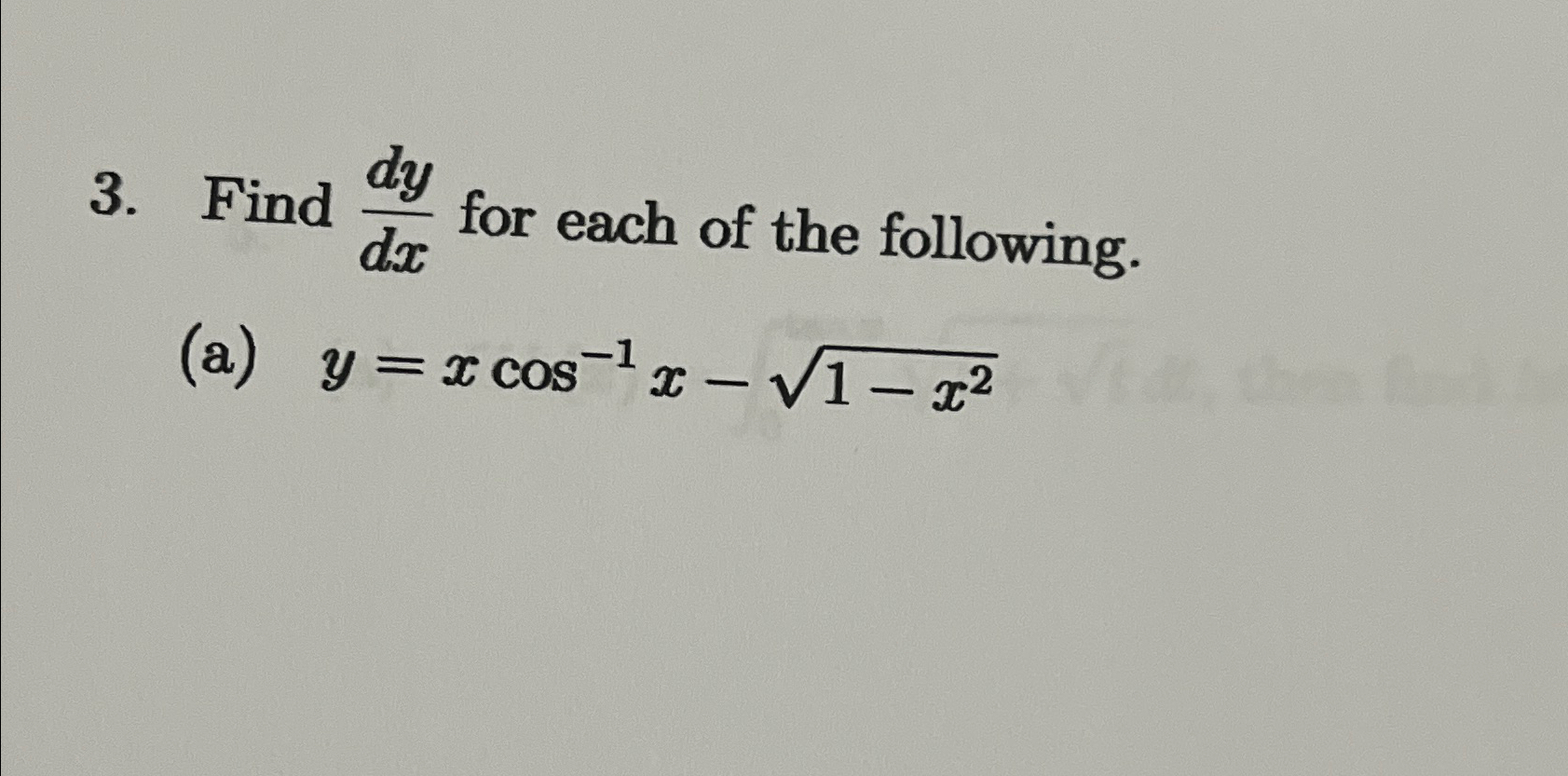 Solved Find dydx ﻿for each of the | Chegg.com