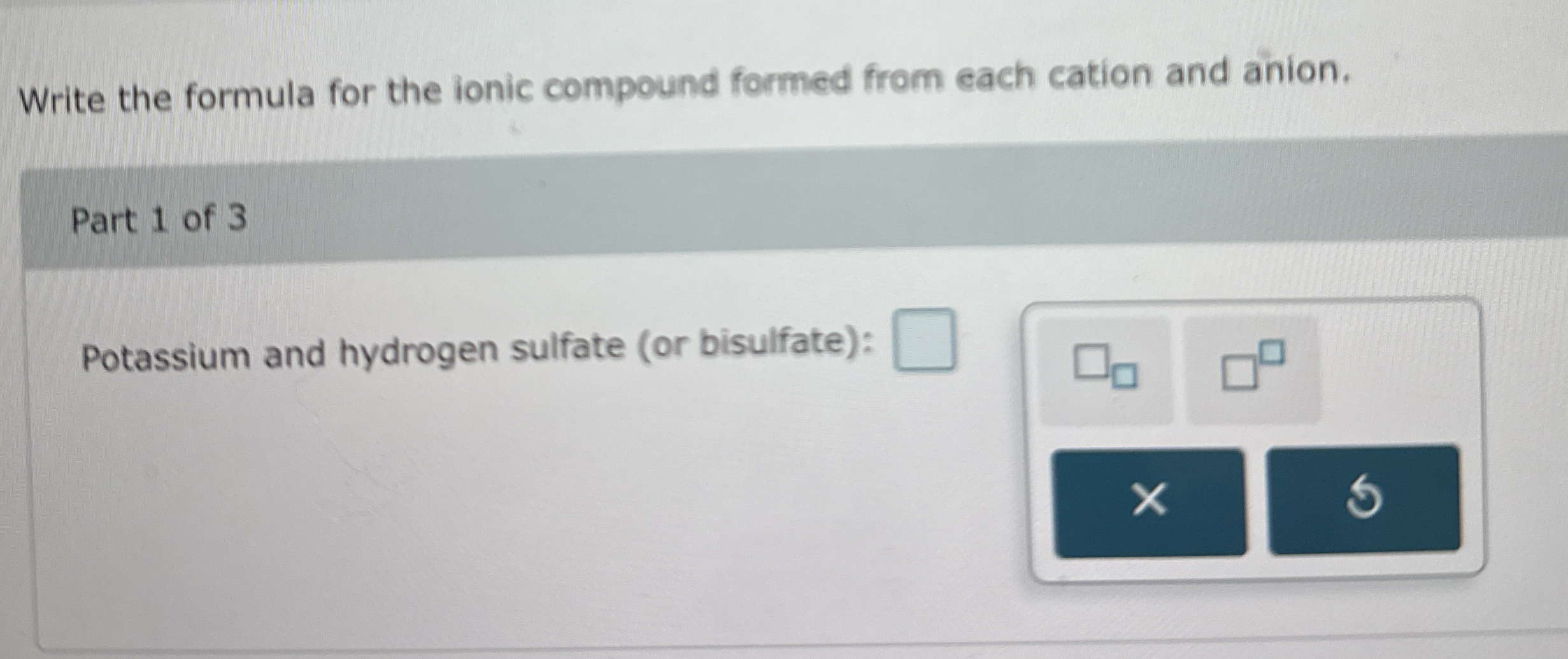 Write the formula for the ionic compound formed from | Chegg.com
