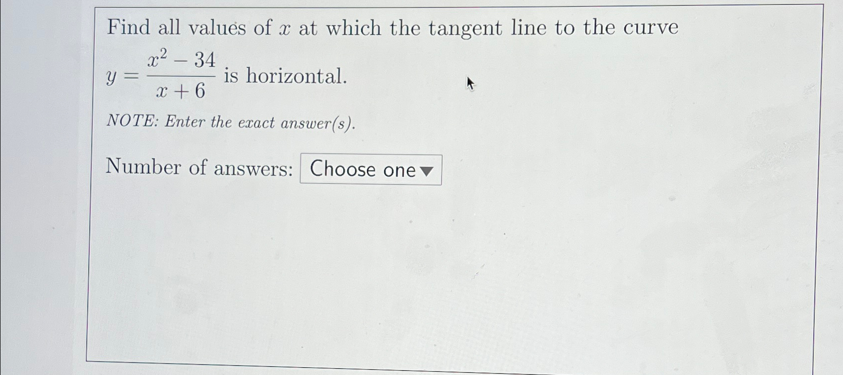 Solved Find all values of x ﻿at which the tangent line to | Chegg.com
