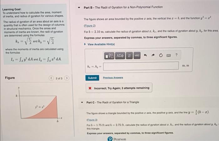 Solved Where the moments of ineria are calculated using the | Chegg.com