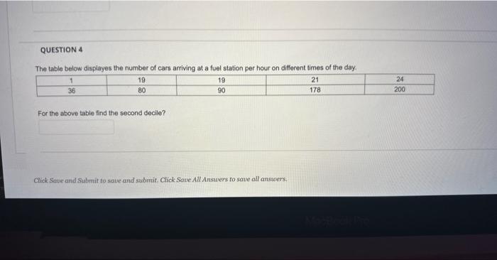 Solved For the above table find the second decile? Click | Chegg.com