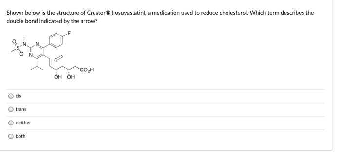 Solved Shown below is the structure of Crestor® | Chegg.com