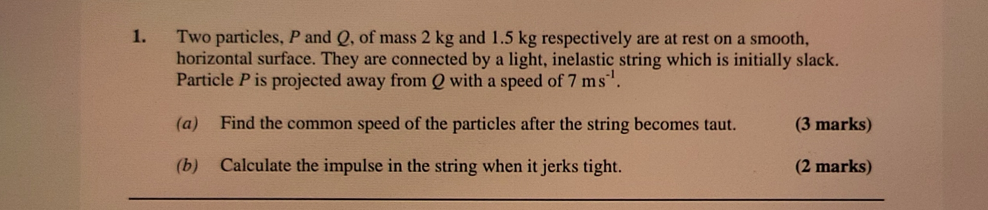 Solved Two particles, P ﻿and Q, ﻿of mass 2kg ﻿and 1.5kg | Chegg.com