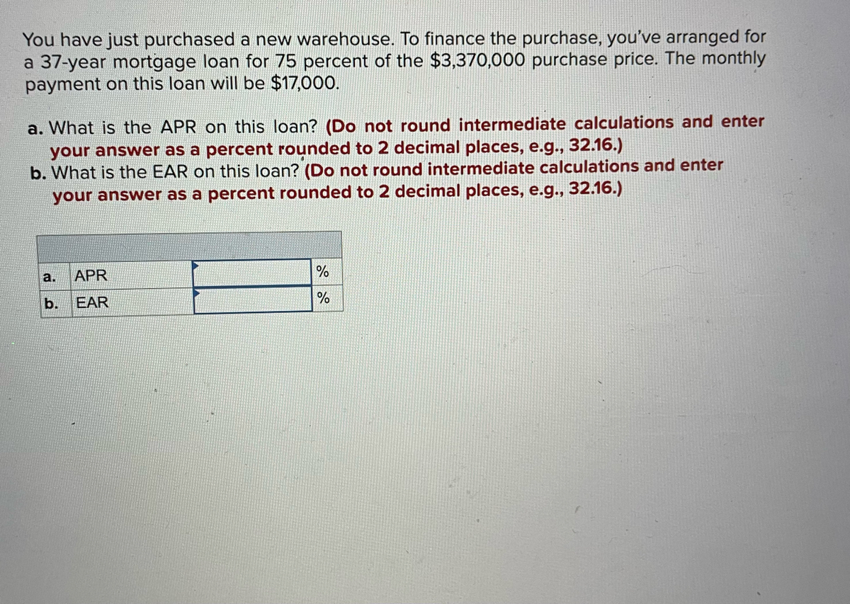 Solved You have just purchased a new warehouse. To finance | Chegg.com