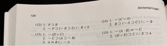 Solved Exercise 4-12 Prove valid using the eighteen valid | Chegg.com