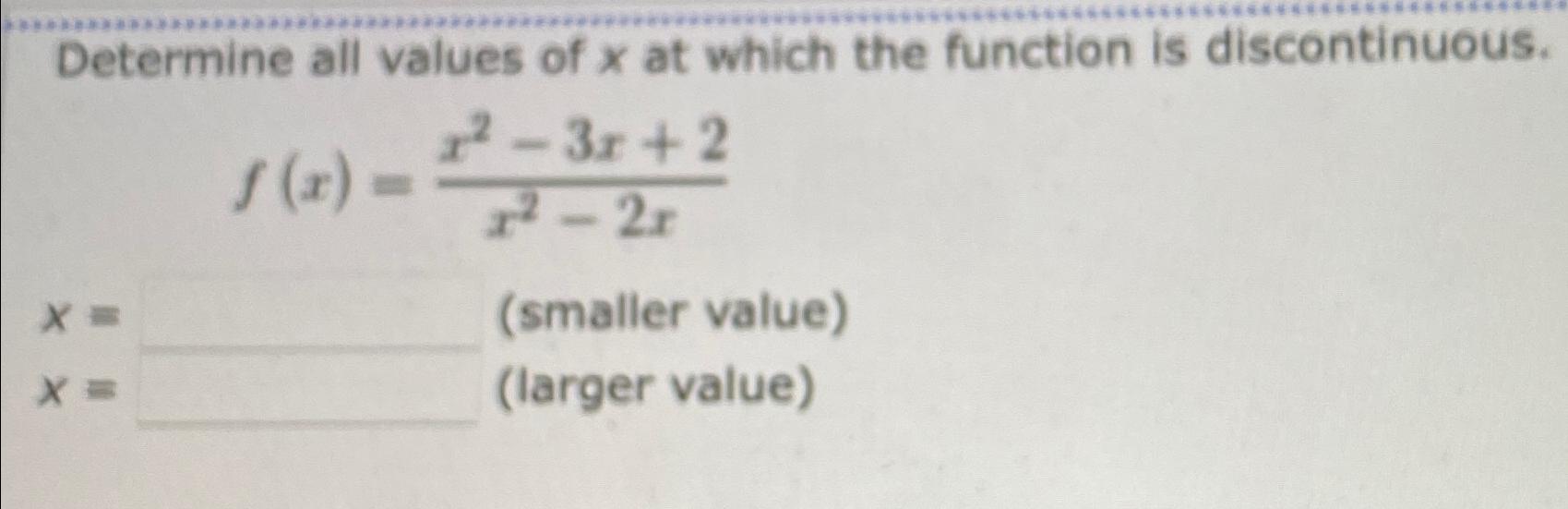 Solved Determine all values of x ﻿at which the function is | Chegg.com