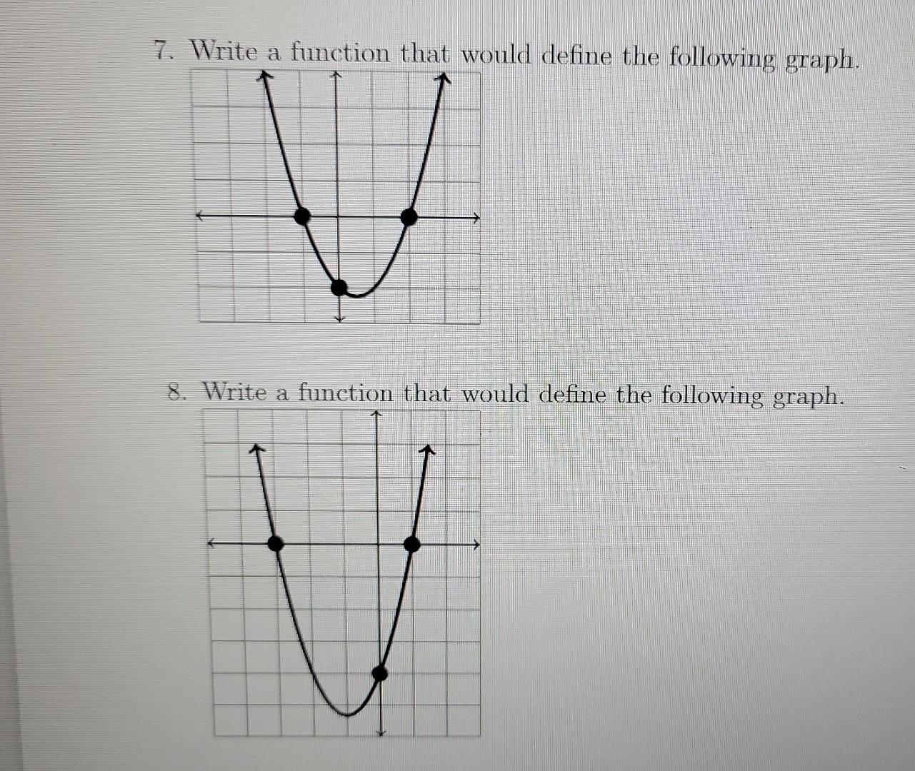 Solved 7. Write a function that would define the following | Chegg.com