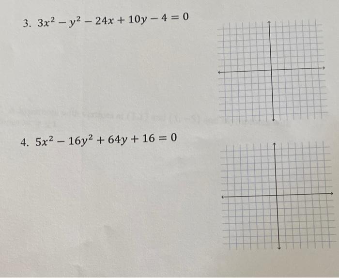 Solved Graph each hyperbola by finding the center, vertices, | Chegg.com