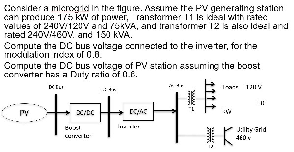 Solved Consider a microgrid in the figure. Assume the PV | Chegg.com