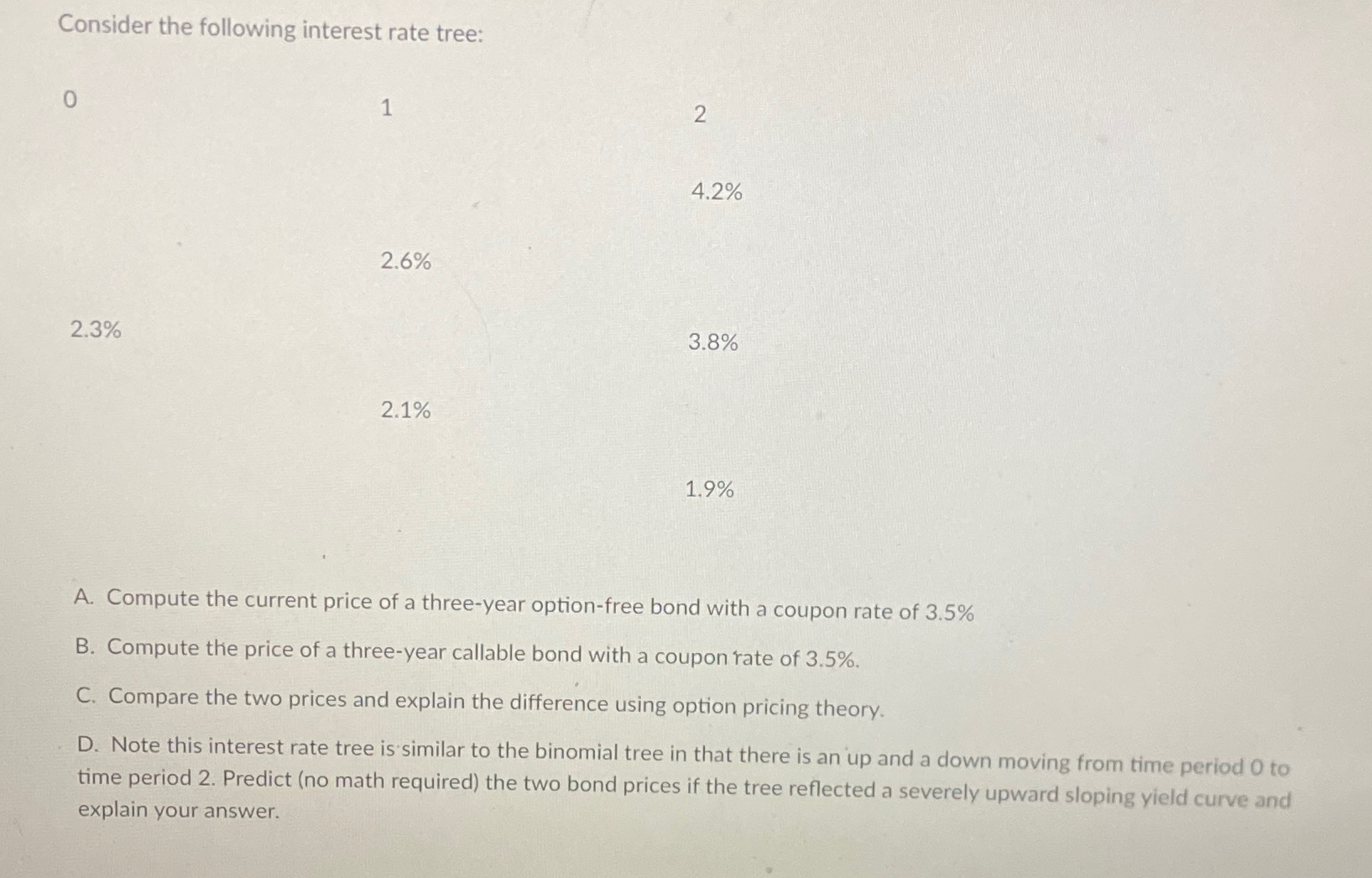 Solved Consider the following interest rate | Chegg.com