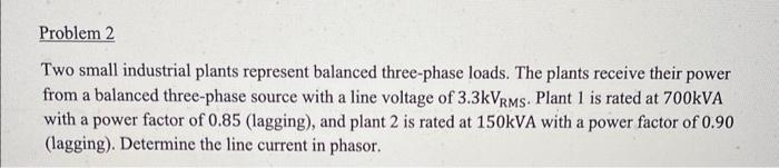 Solved Problem 1 A three-phase balanced wye-wye system has a | Chegg.com