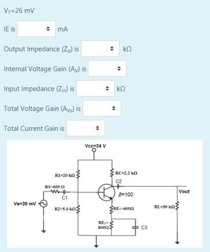 Solved VT=26mV | Chegg.com