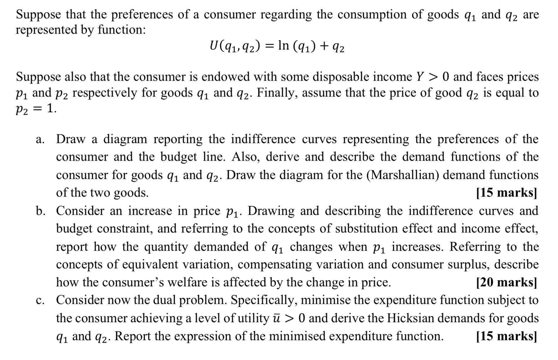 Solved Suppose that the preferences of a consumer regarding | Chegg.com