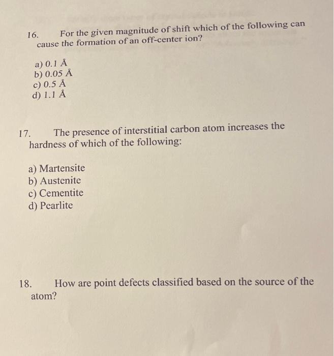 Solved 18.) a) Statistical and structural b) Random and | Chegg.com
