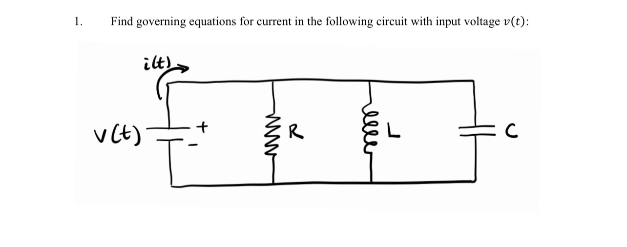 Solved Find governing equations for current in the following | Chegg.com
