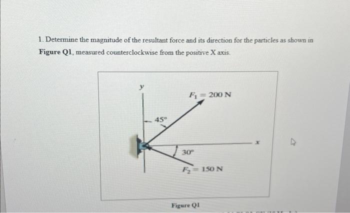 [Solved]: dynamic statics 1. Determine the magnitude of the