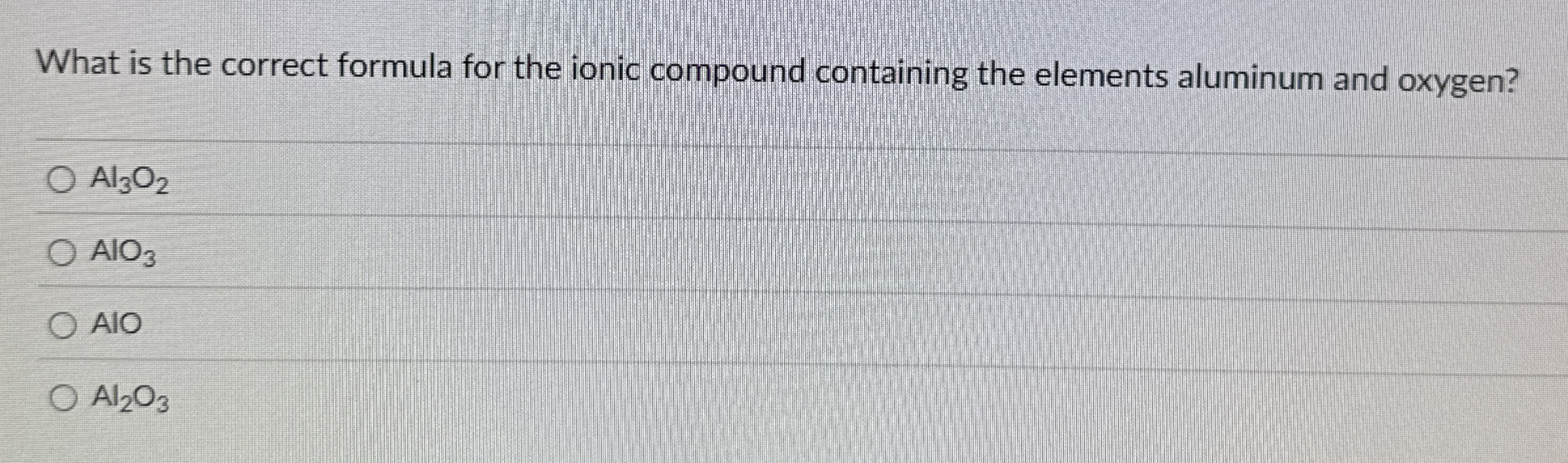 Solved What is the correct formula for the ionic compound | Chegg.com