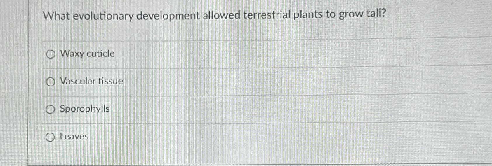 Solved What evolutionary development allowed terrestrial | Chegg.com