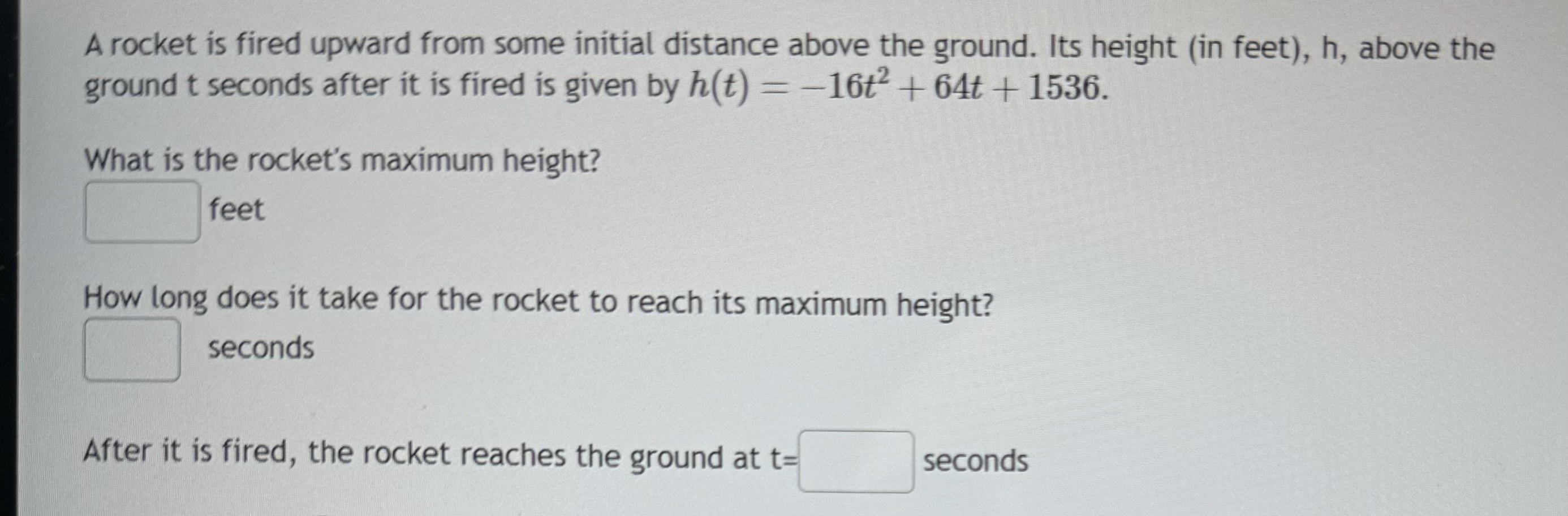 Solved A rocket is fired upward from some initial distance | Chegg.com