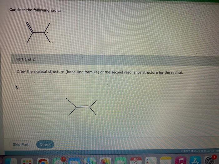 Solved Consider the following radical. Part 1 of 2 Draw the | Chegg.com