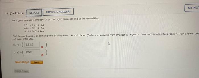 Solved We suggest you use technology. Graph the region | Chegg.com