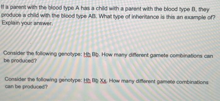 Solved If a parent with the blood type A has a child with a | Chegg.com