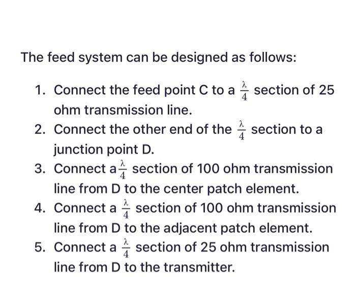 Solved design a circuit schematic for this feed on AWR.the | Chegg.com