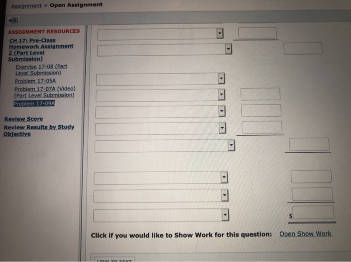 Solved ASSIGNMENT RESOURCES CH 17: Pre-Class Homework | Chegg.com