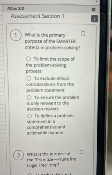 Solved Atlas 3.0Assessment Section 1What is the primary | Chegg.com