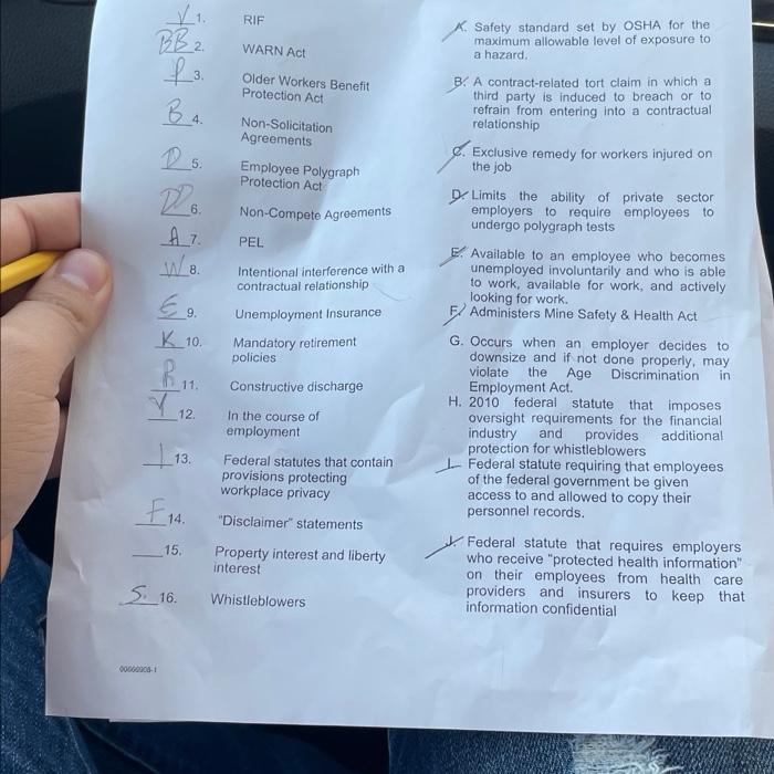 Solved RIF X Safety standard set by OSHA for the maximum | Chegg.com