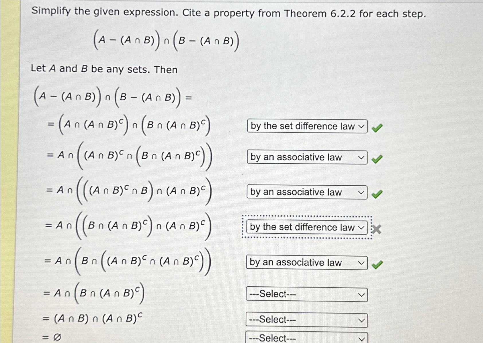 Solved Simplify the given expression. Cite a property from | Chegg.com