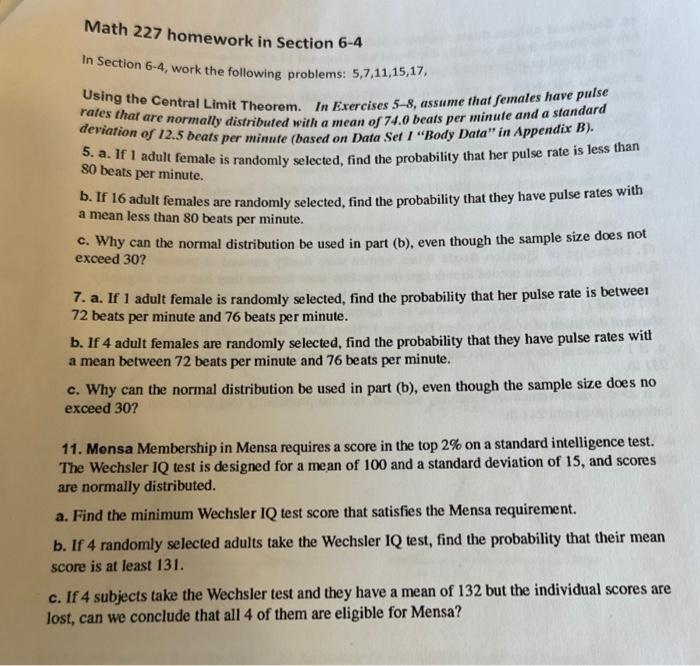 Solved In Section 6-4, work the following problems: | Chegg.com