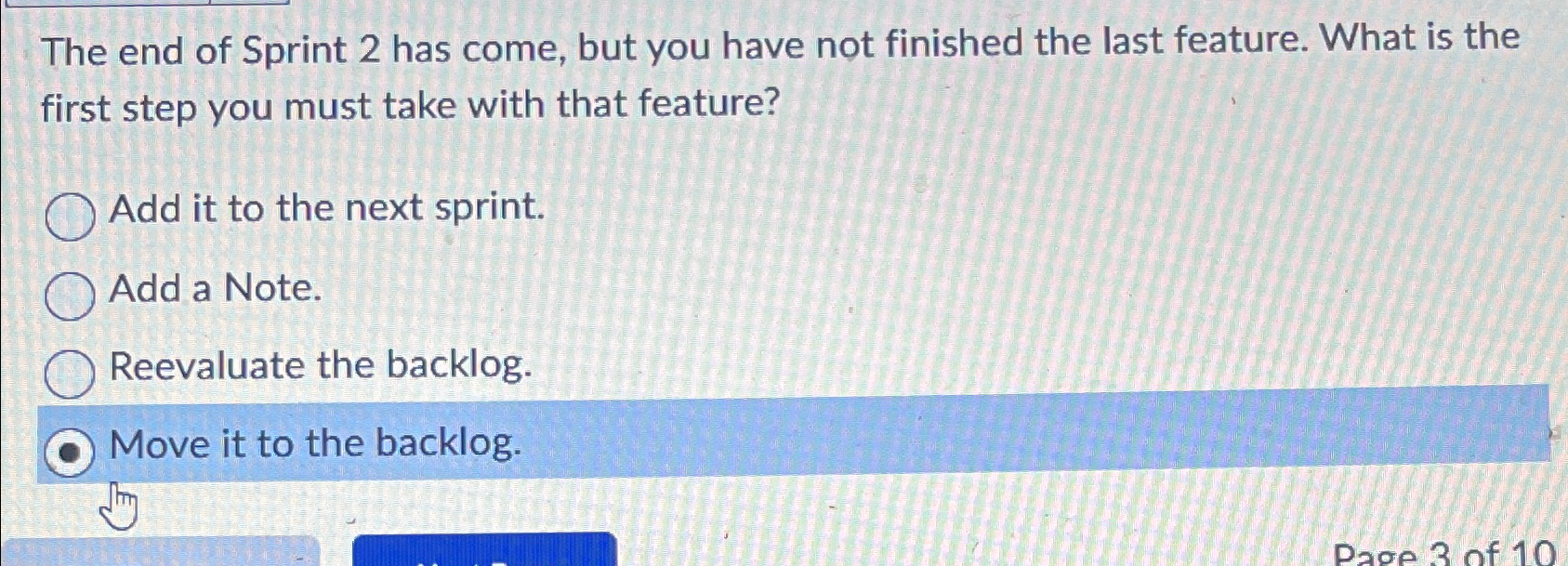 Solved The end of Sprint 2 ﻿has come, but you have not | Chegg.com