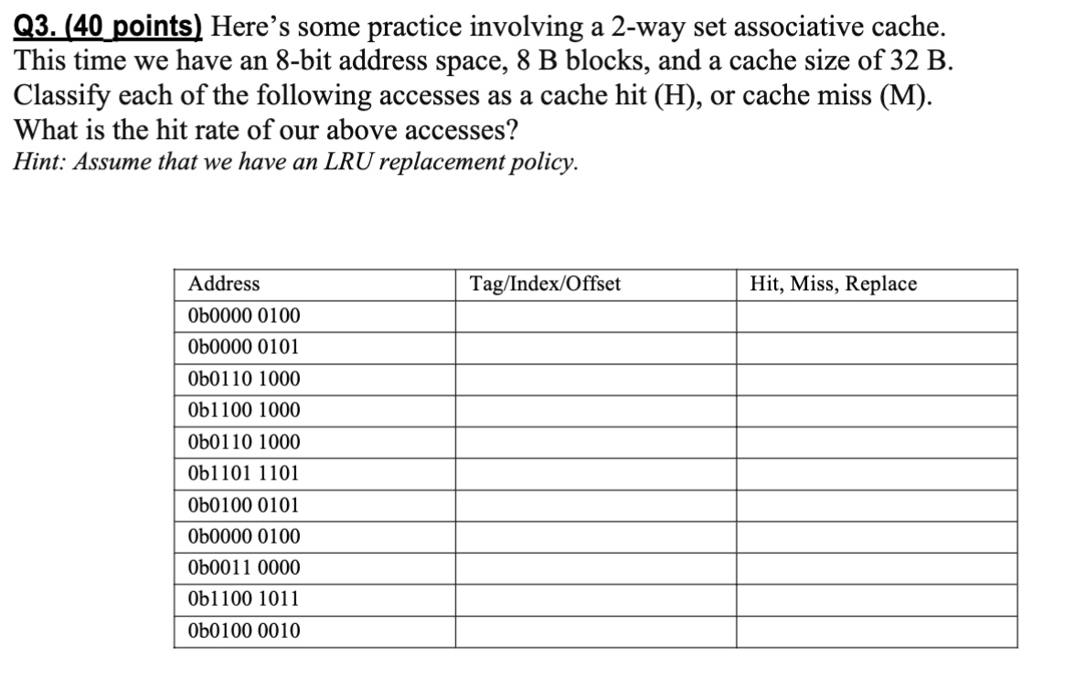 Solved Q3. (40 ﻿points) ﻿Here's some practice involving a | Chegg.com
