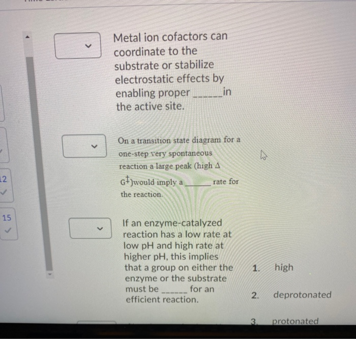 Solved V Metal ion cofactors can coordinate to the substrate | Chegg.com