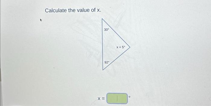 Solved Calculate the value of x. | Chegg.com
