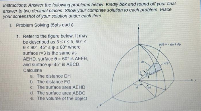 Solved Instructions. Answer the following problems below. | Chegg.com
