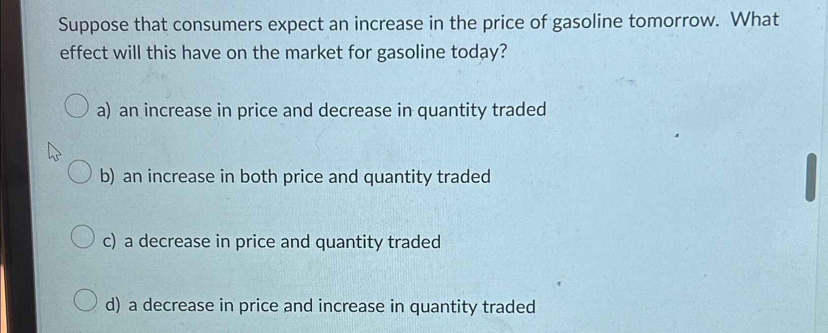 Solved Suppose that consumers expect an increase in the | Chegg.com