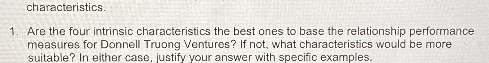 Solved characteristics.Are the four intrinsic | Chegg.com