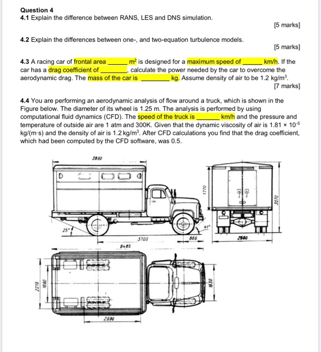 Solved Question 4 4.1 Explain the difference between RANS, | Chegg.com